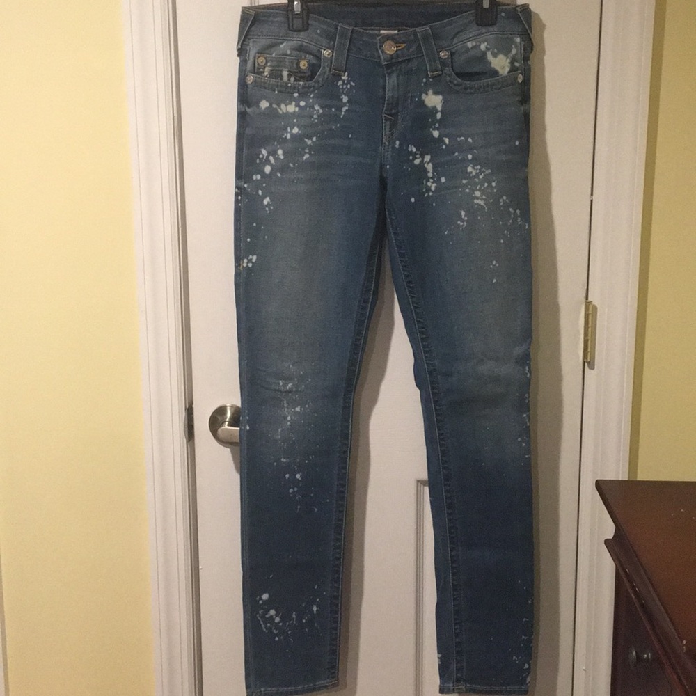 True Religion Paint Splash Blue Denim Jeans. - Gem